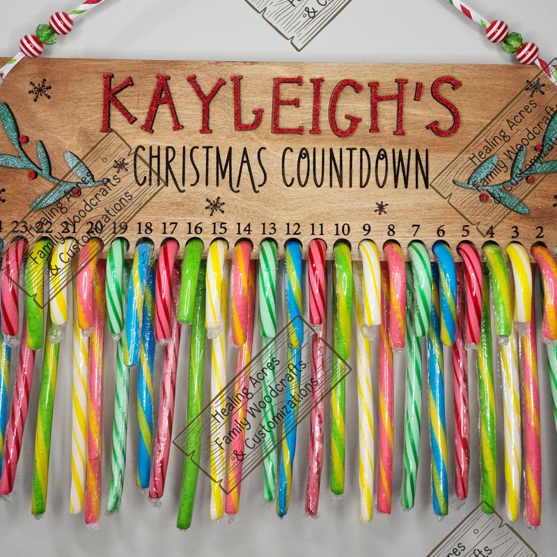 Candy Cane Countdown Png - Etsy
