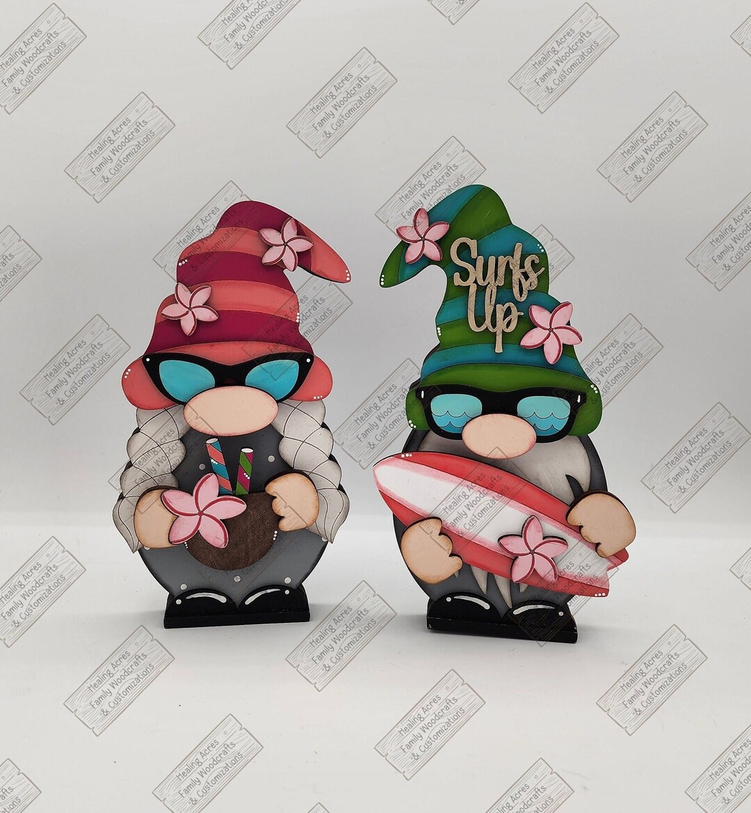 Interchangeable SUMMERTIME SURF'S UP for Gnomes Boy and Girl Gnome Base ...