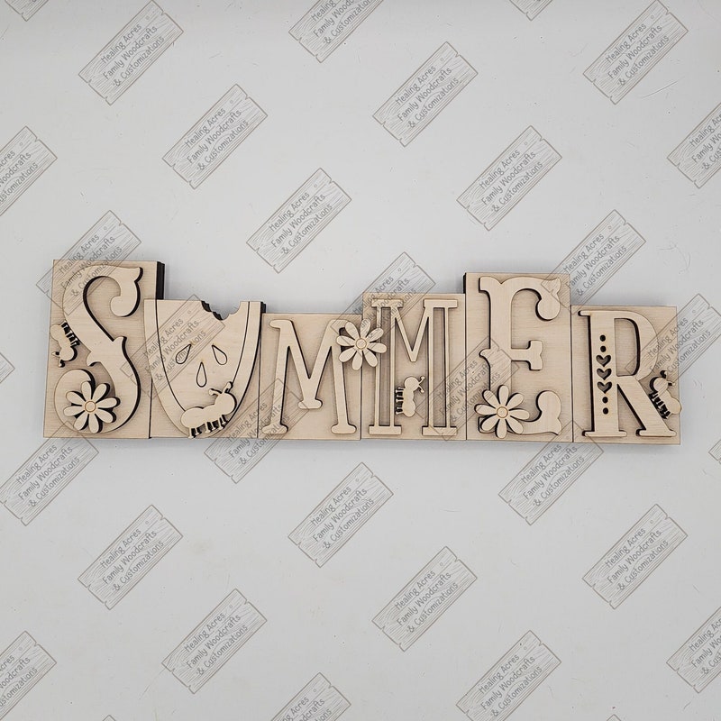 Summer Block Sign - Etsy