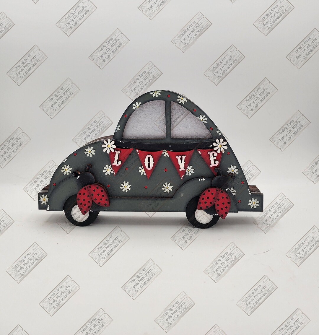 Interchangeable VW Bug LADYBUG Standing Painted Car Farmhouse Decor - Etsy
