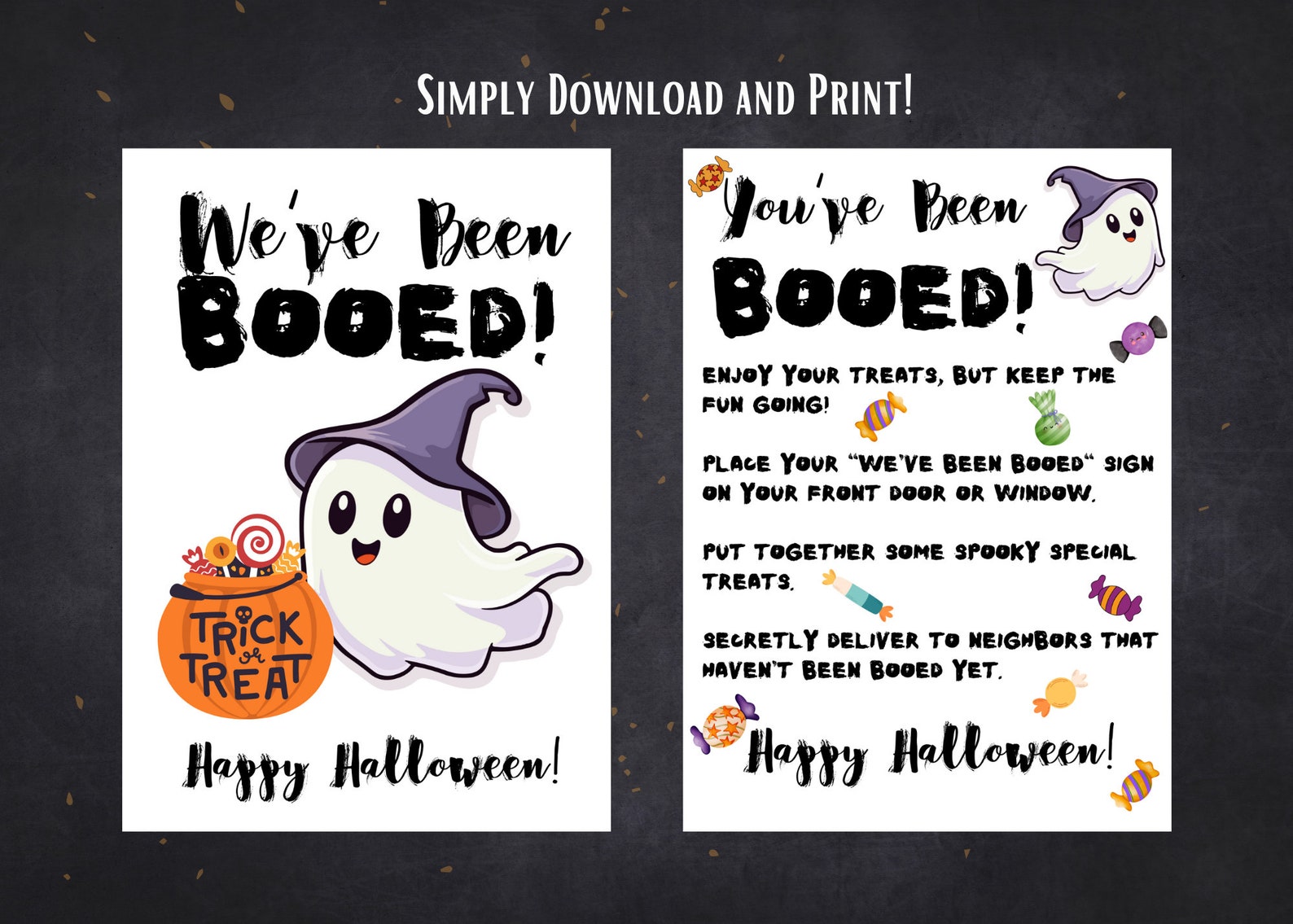 Halloween Booed Game Printable-you’ve Been Booed Halloween Neighborhood ...