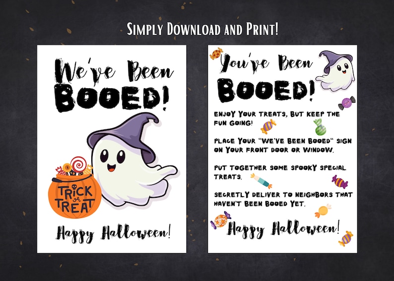 Halloween Booed Game Printable-you’ve Been Booed Halloween Neighborhood ...