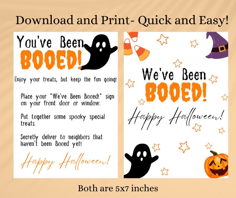 Halloween Booed Game Printable-you've Been Booed Neighborhood Game ...