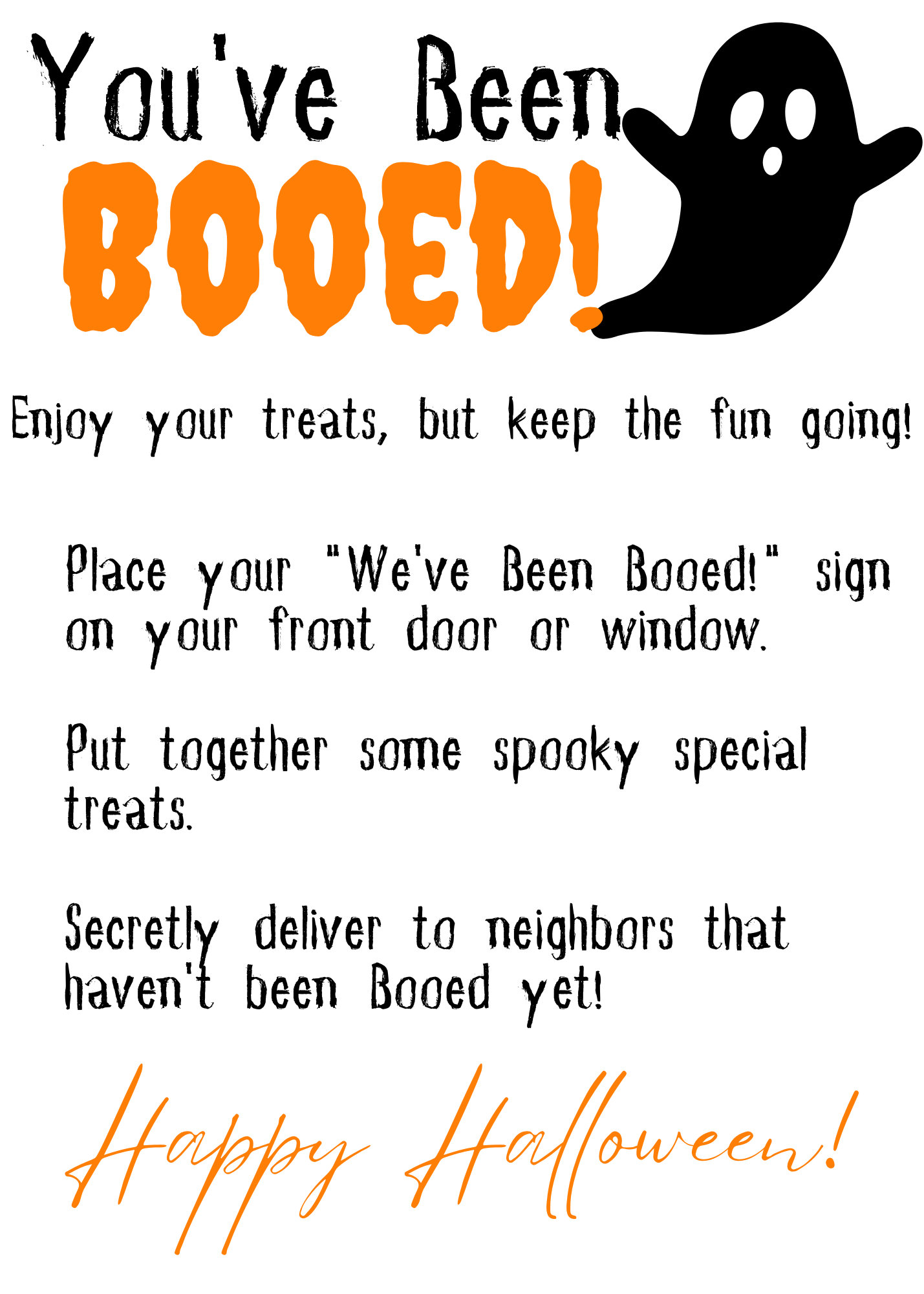 Halloween Booed Game Printable-you've Been Booed Neighborhood Game ...
