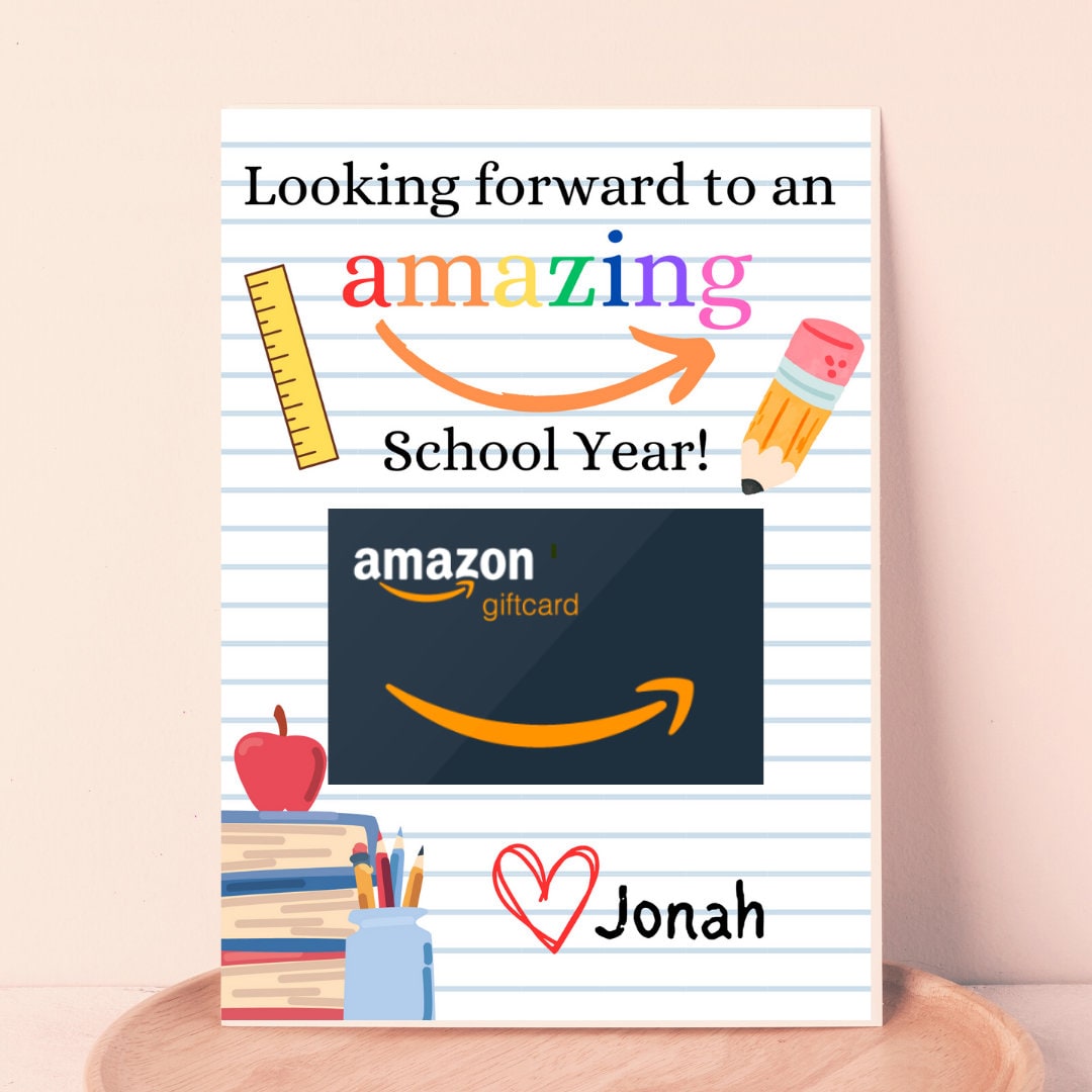 Amazing School Year Gift Card Holder-back to School Amazon Gift Card ...