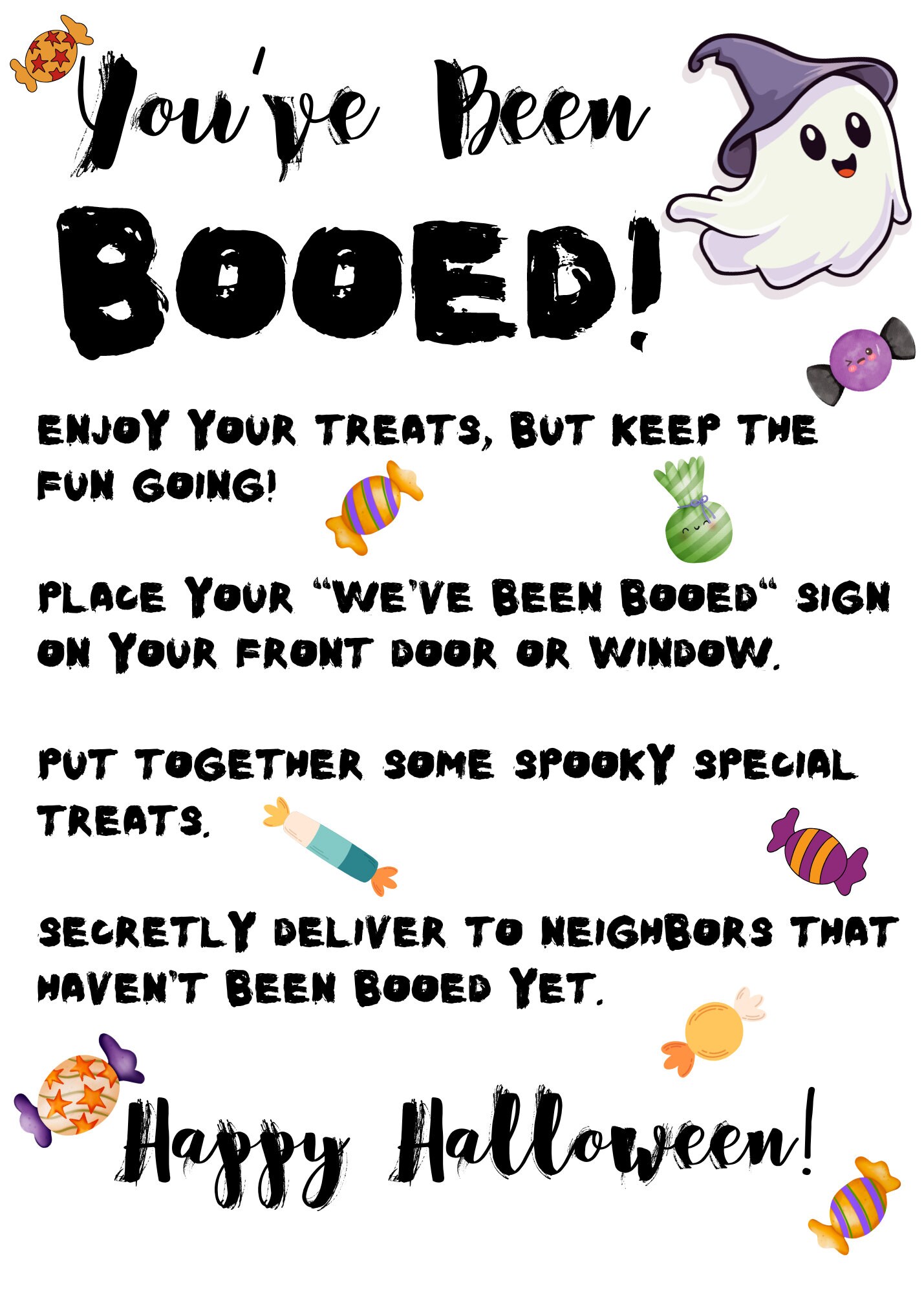 Halloween Booed Game Printable-you’ve Been Booed Halloween Neighborhood ...