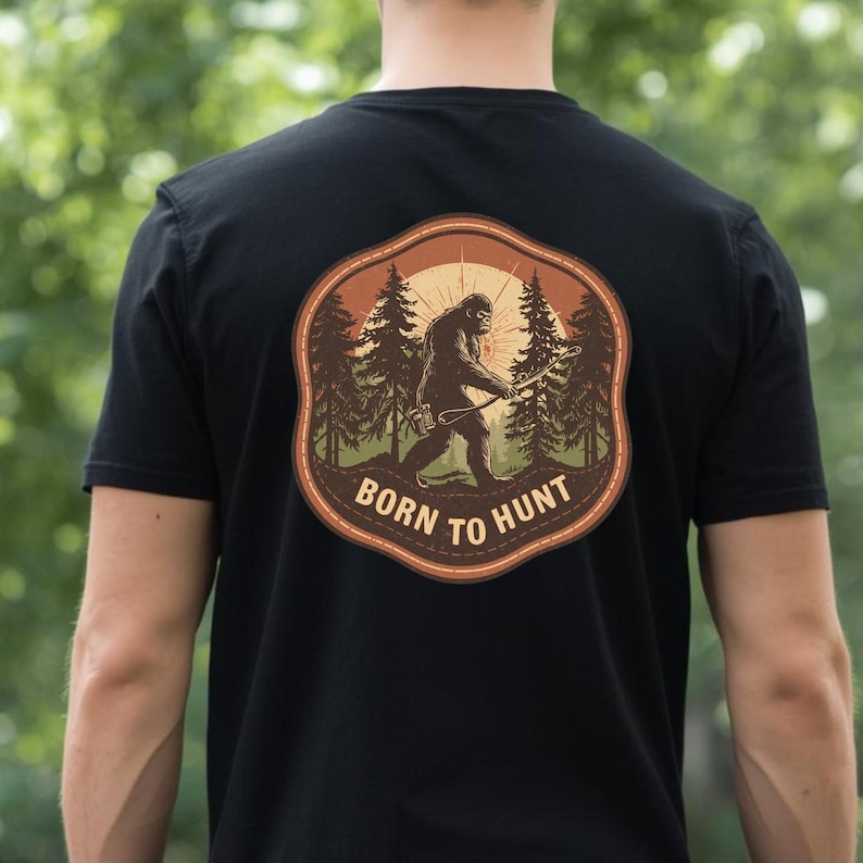 10 Bigfoot Hunting PNG Clipart V2, Sasquatch Sublimation Design, Rustic ...