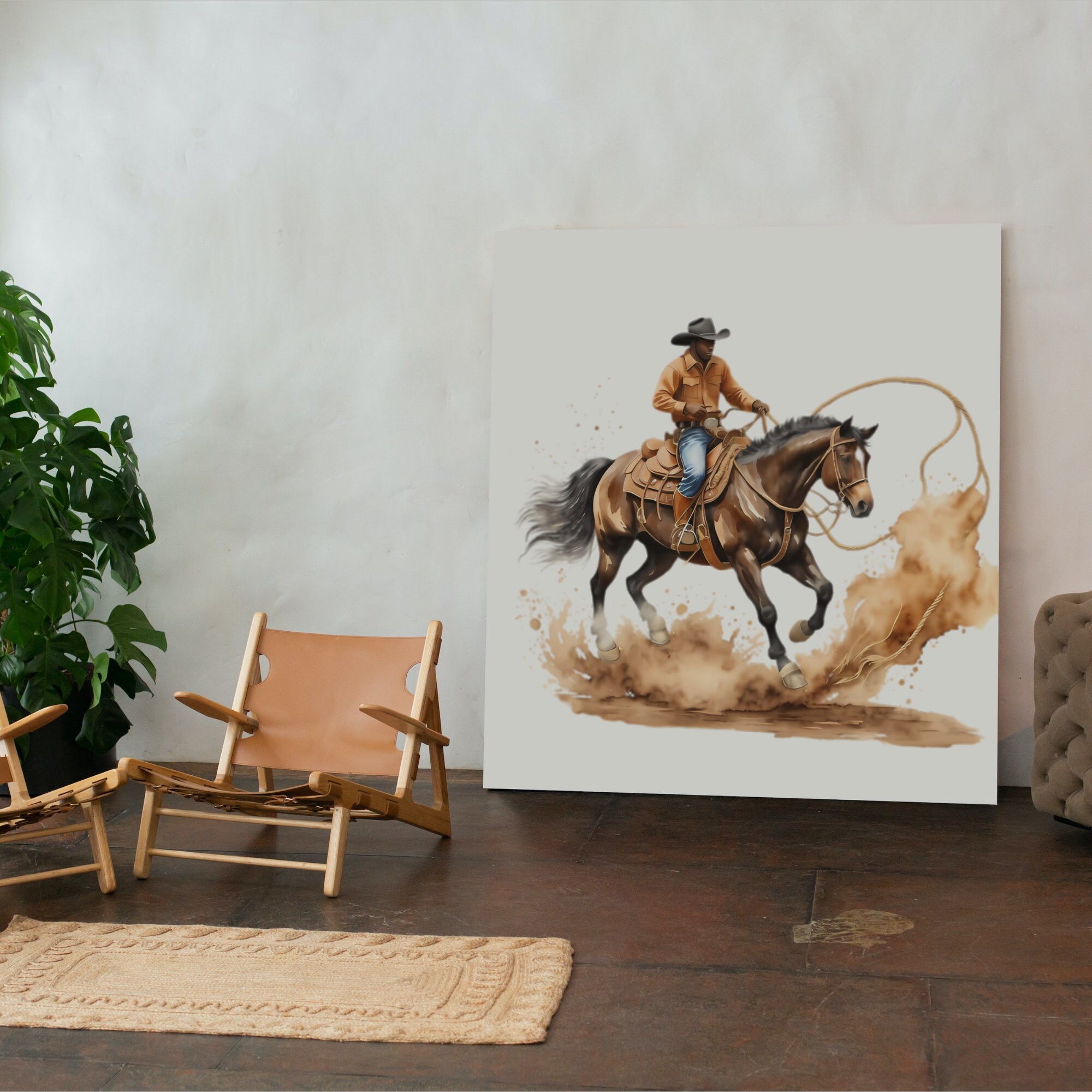 50 Watercolor Horses Clipart Bundle, Western Rodeo Cowboys/cowgirls ...