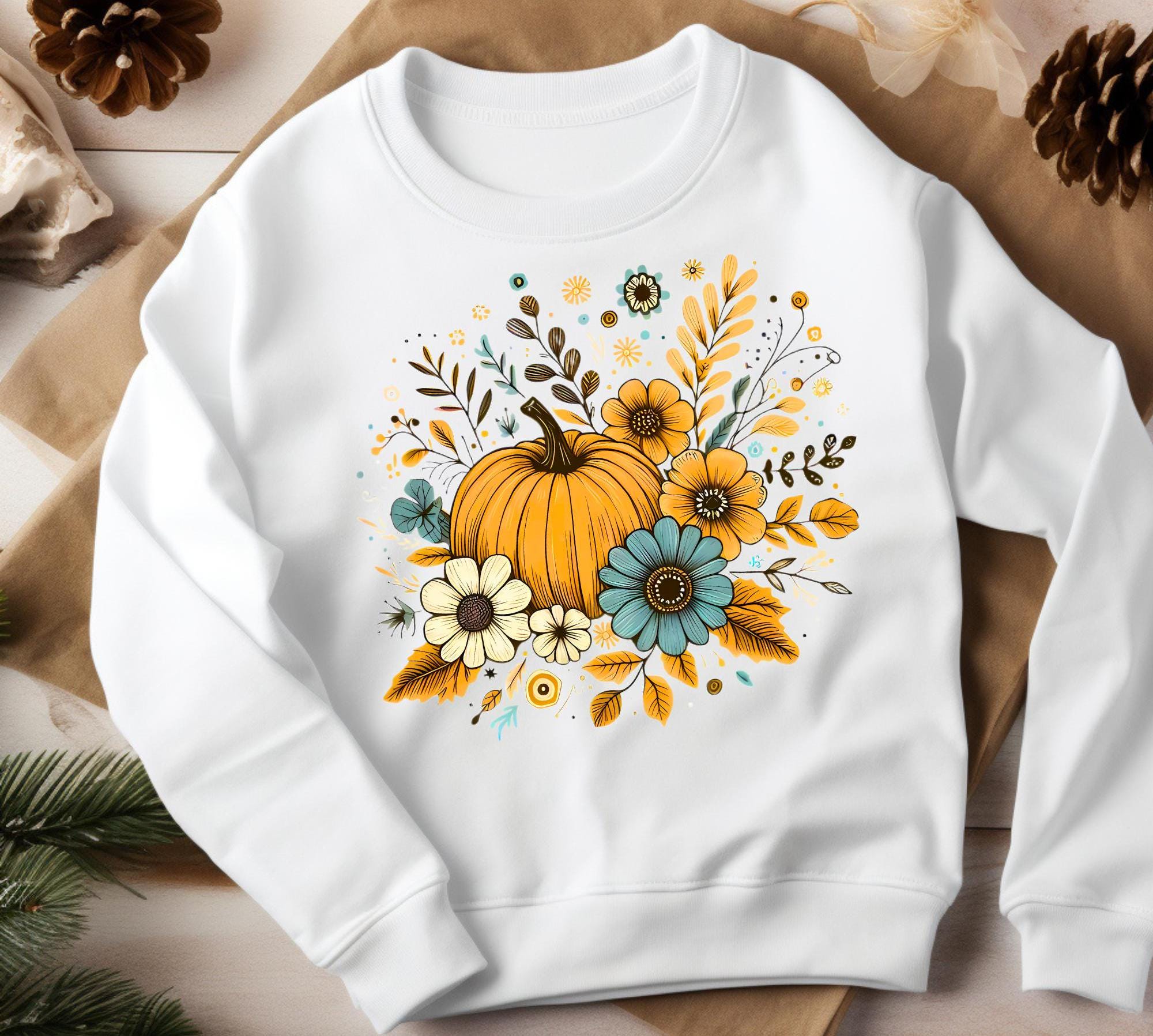 13 Boho Floral Pumpkin Png, Boho Floral Fall Png, Fall Mama Png, Autumn ...