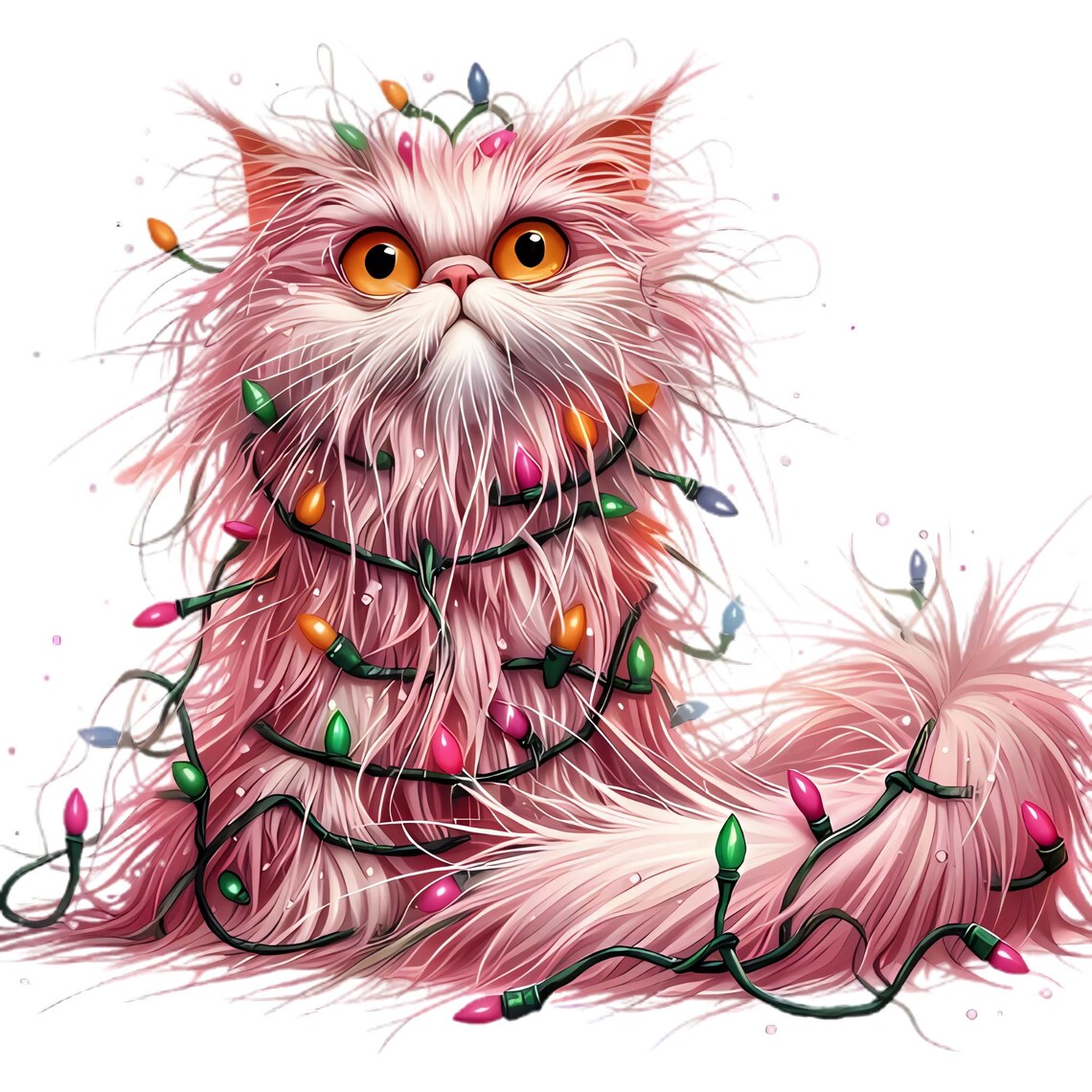 10 Watercolor Christmas Cats Png Bundle for Junk Journaling ...