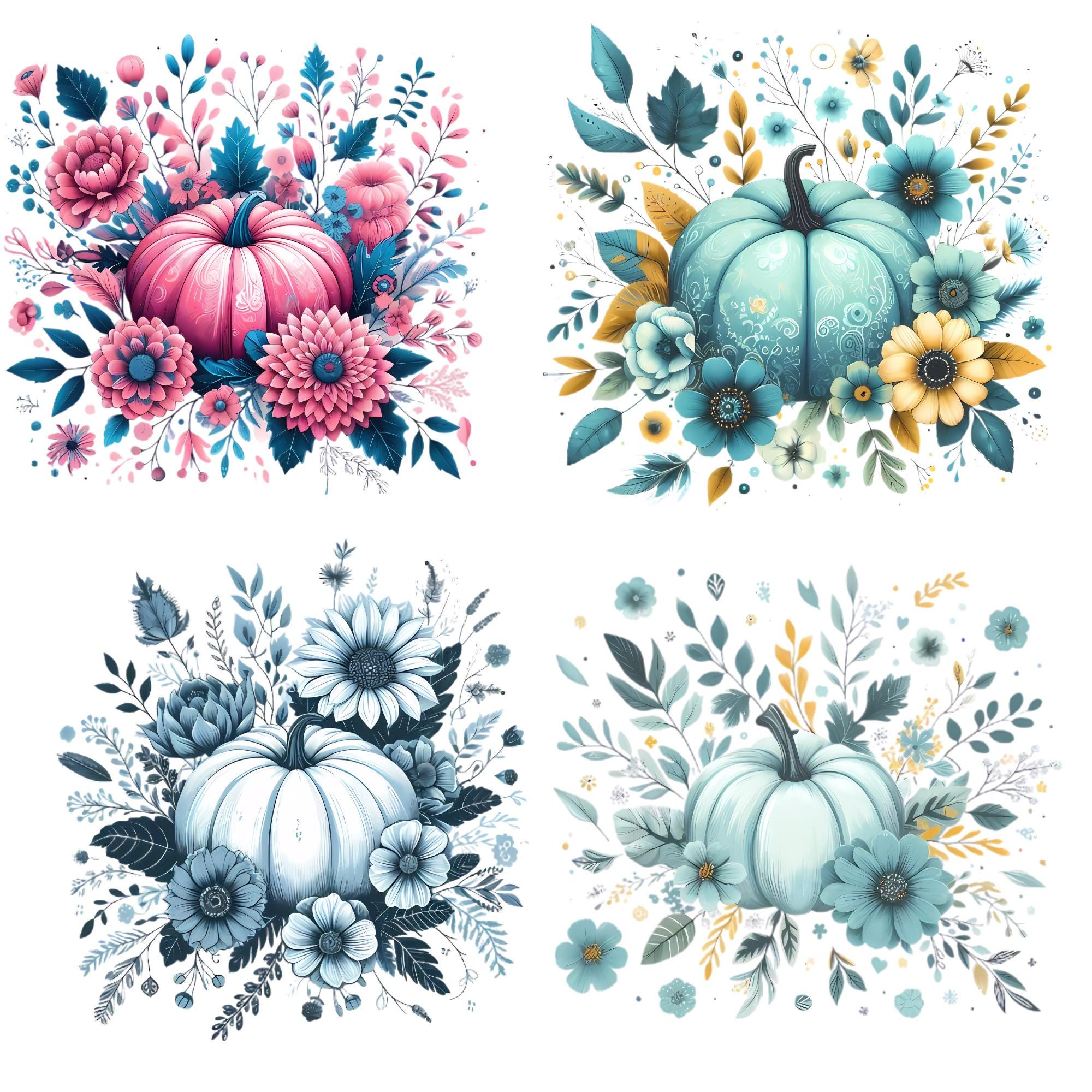13 Boho Floral Pumpkin Png, Boho Floral Fall Png, Fall Mama Png, Autumn ...