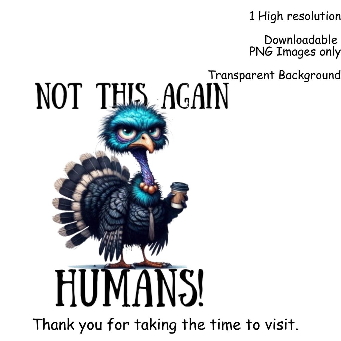 1 Not This Again, Humans! Png Clipart, Thanksgiving Turkey Face, Funny ...