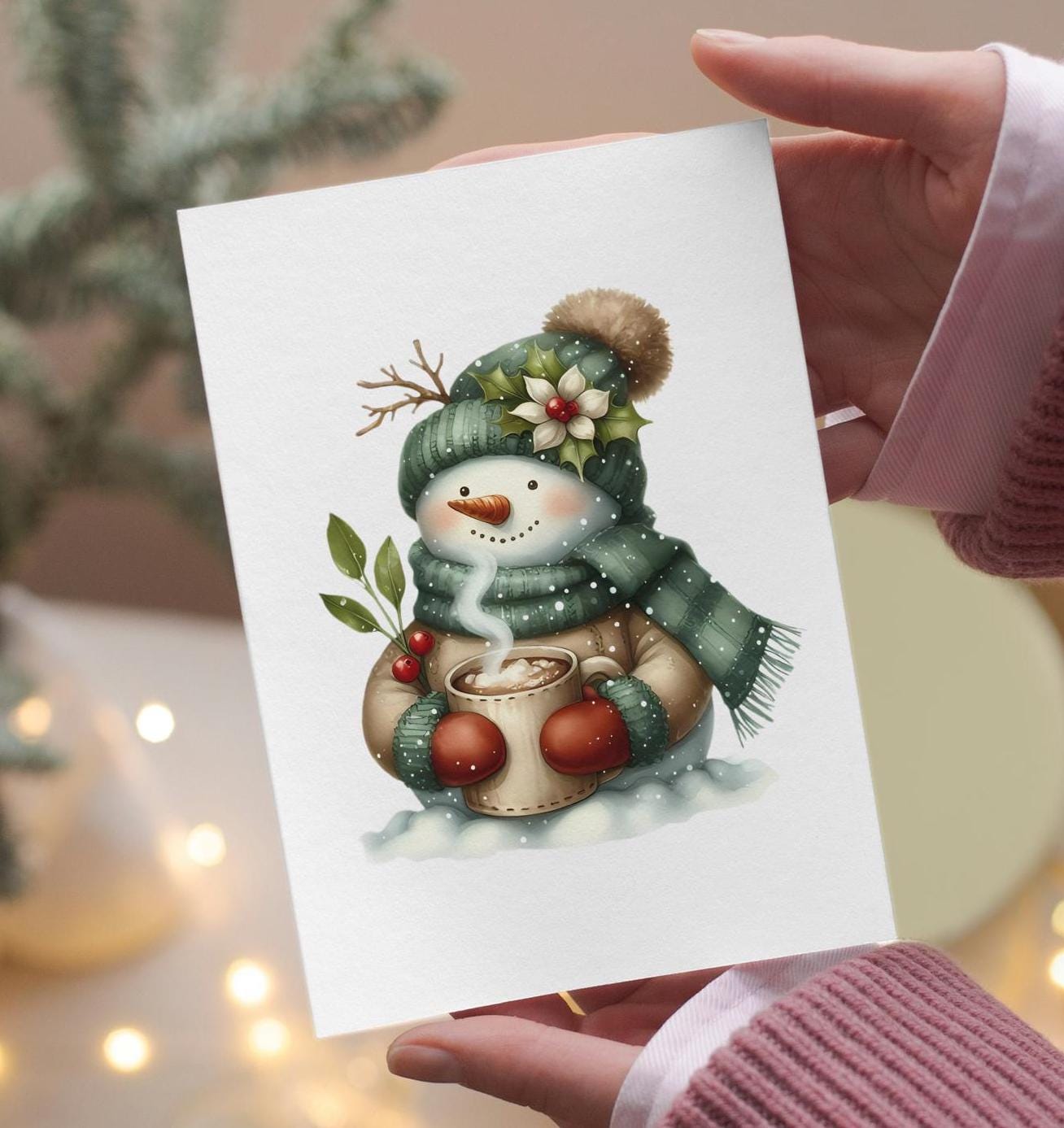 16 Cute Winter Snowman Clipart PNG Bundle, Festive Snowmen Graphics ...