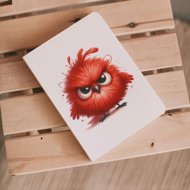 15 Grumpy Birds Watercolor Clipart, Cute Fluffy Birds, Digital Clipart ...