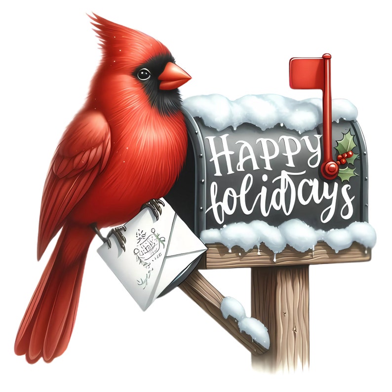 12 Red Cardinal Clipart Bundle. 12 High Quality Watercolor Clipart ...