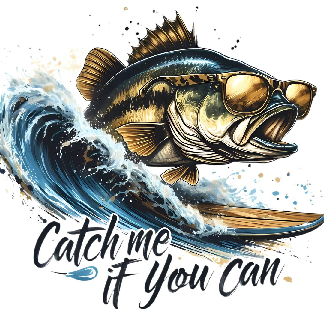 1 'catch Me If You Can' Watercolor Rustic Clipart PNG, Digital Download ...