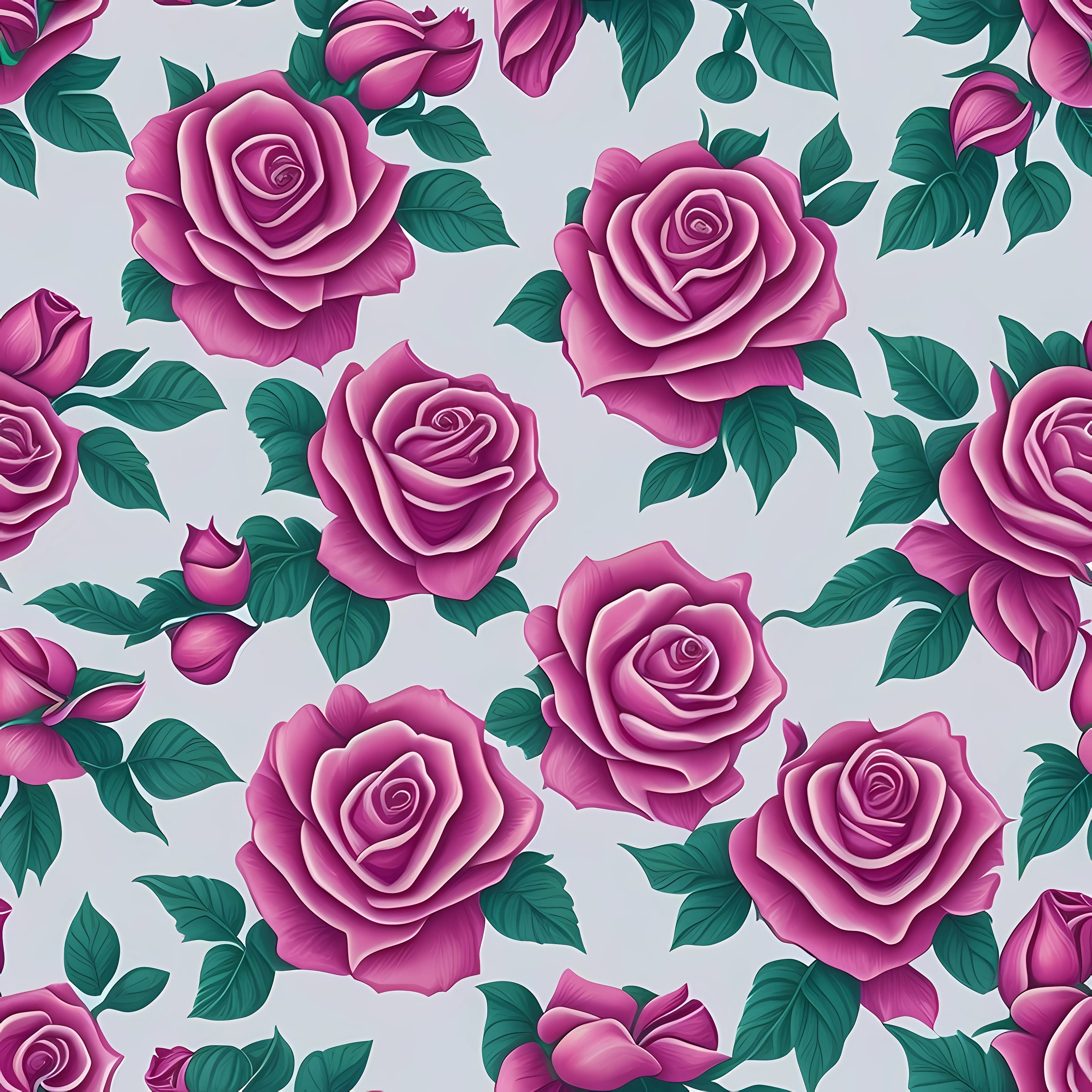 Pink Roses Seemless Pattern - Etsy
