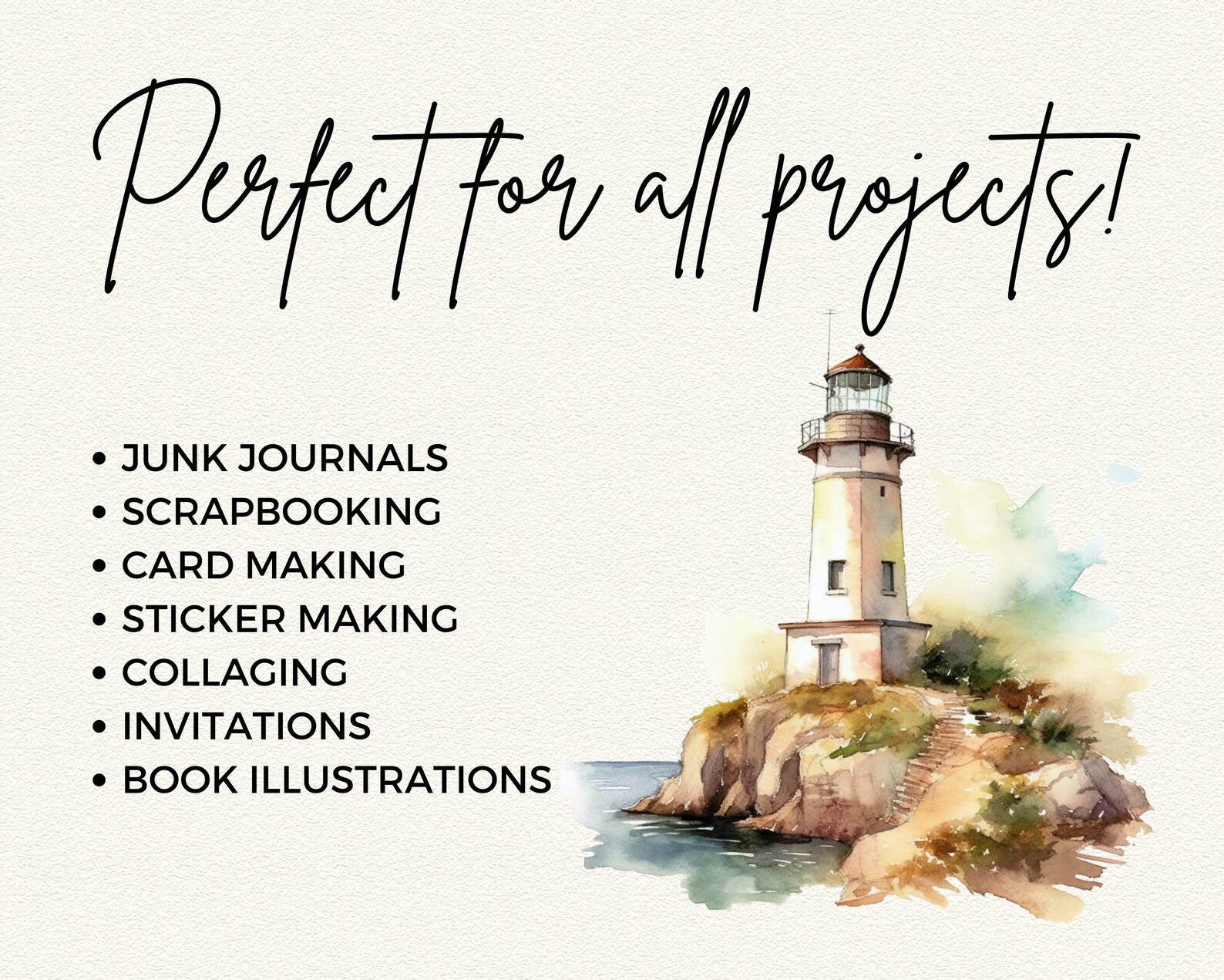 Lighthouse Clipart | Watercolor Lighthouse Clip Arts | Digital Image ...