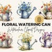 Watercolor Watering Can Clipart | Floral Watering Can Cliparts ...