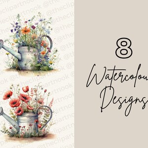 Watercolor Watering Can Clipart Floral Watering Can Cliparts Clipart ...
