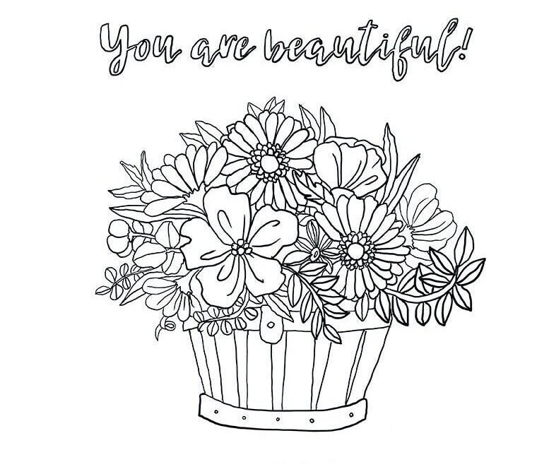 You Are Beautiful Coloring Pattern - Etsy
