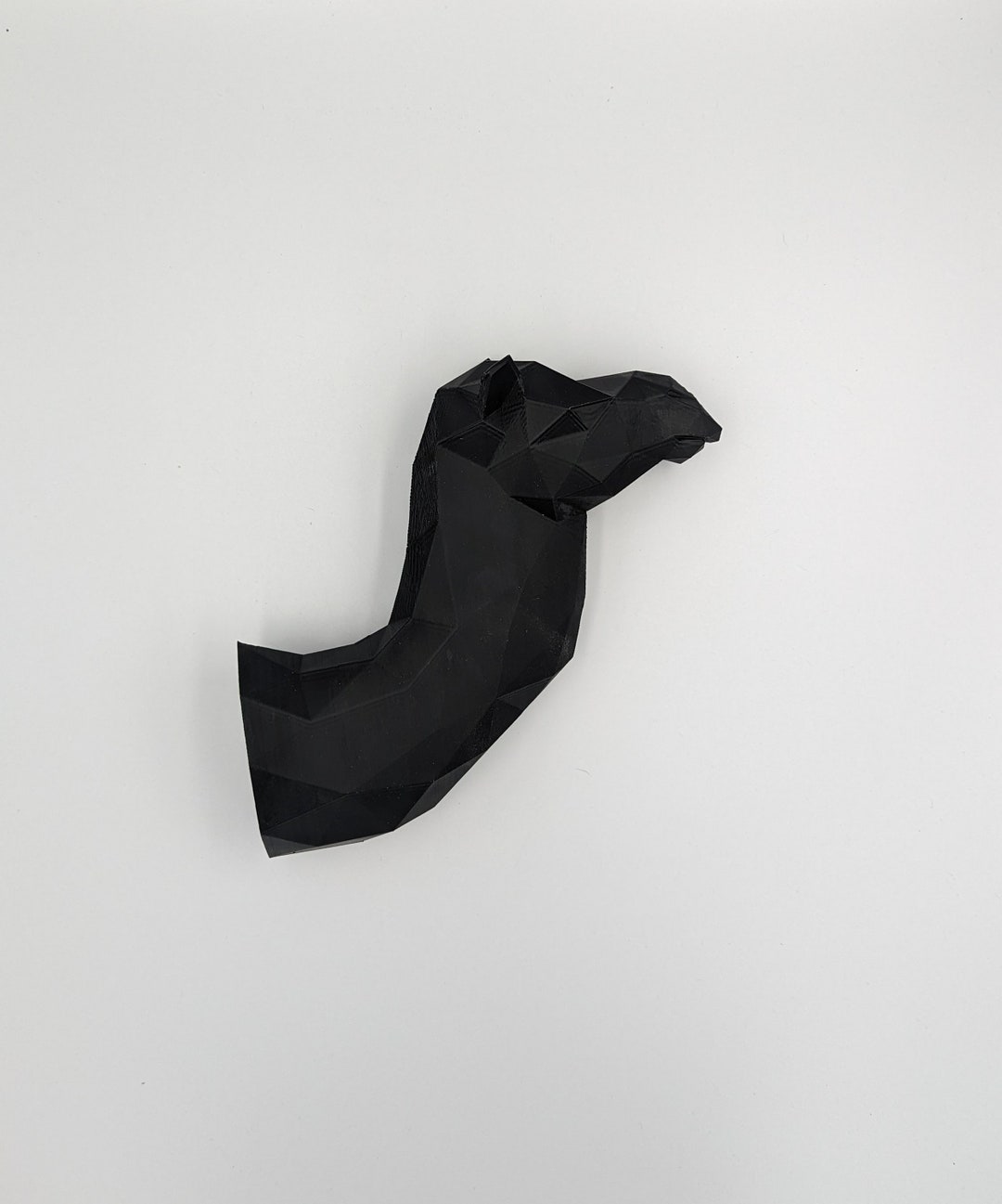 3d Printed Lama in Black Wall Mount Lightweight Wall Art - Etsy