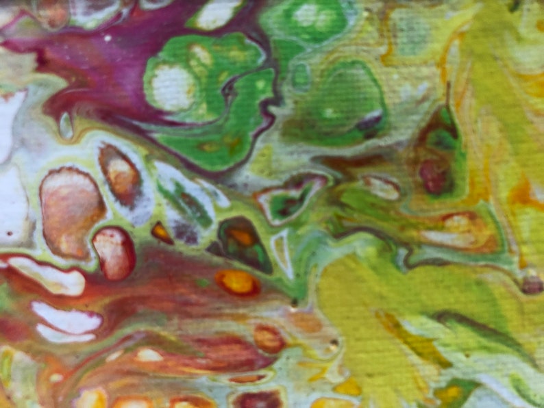 Plankton, Acrylic, Pouring, Picture, Square, Modern, Abstract, 30x30 ...