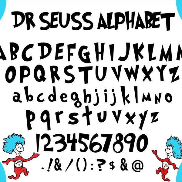 Seuss Alphabet Png - Etsy