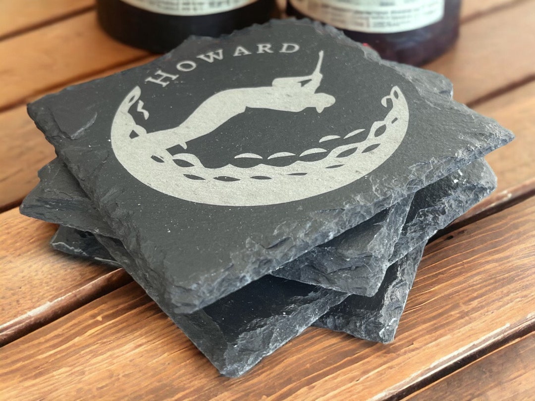 Set of 4 Square Slate Golf Coasters, Golf Course Party Gifts ...