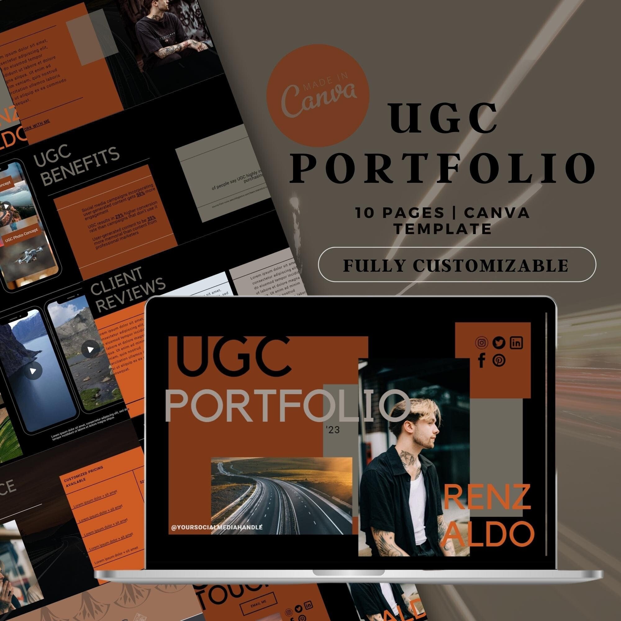 UGC Portfolio, UGC Creator, UGC Canva Website, Ugc Media Kit, Ugc Landing Page, Utilitarian ...