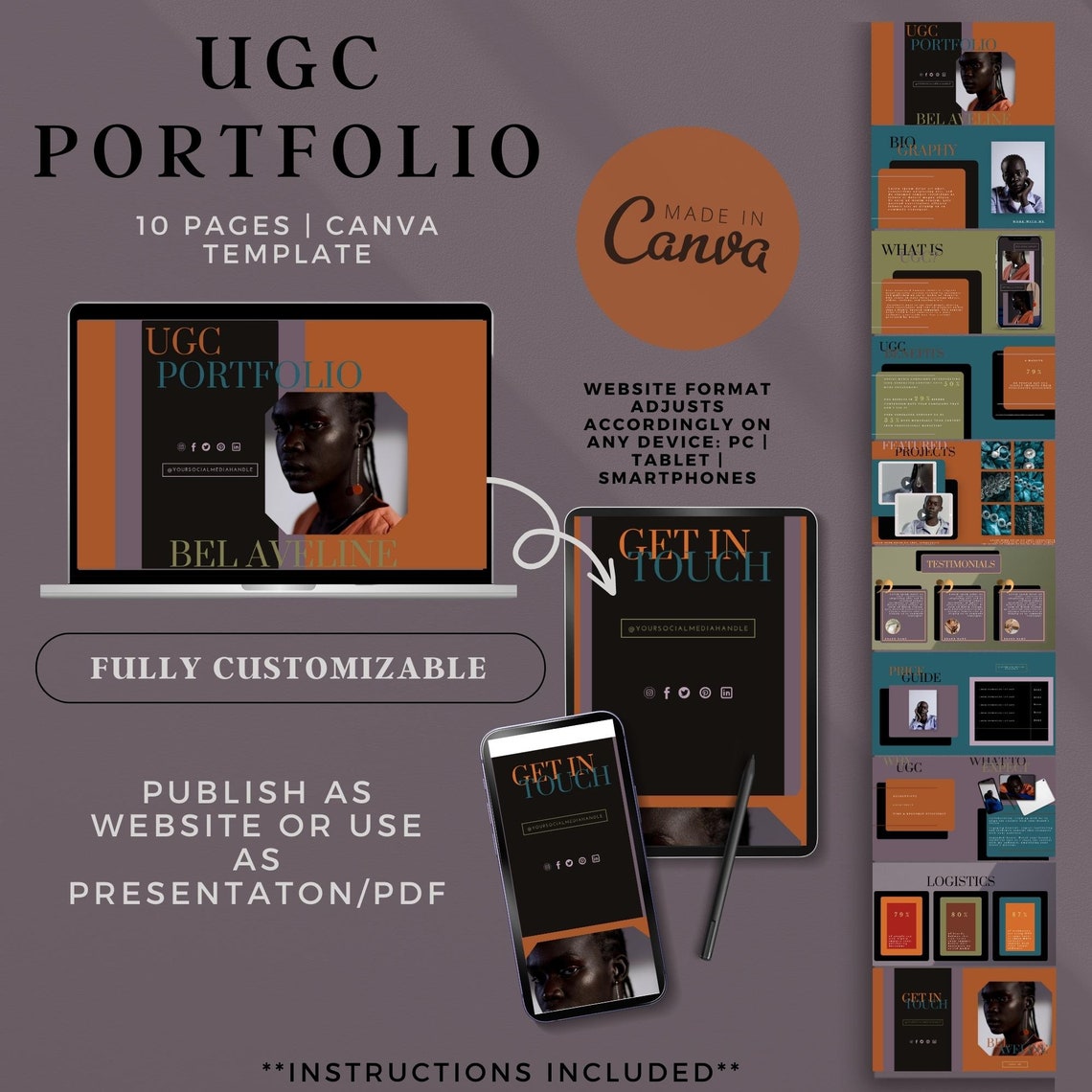 UGC Portfolio, UGC Creator, UGC Canva Website, Ugc Media Kit, Ugc ...