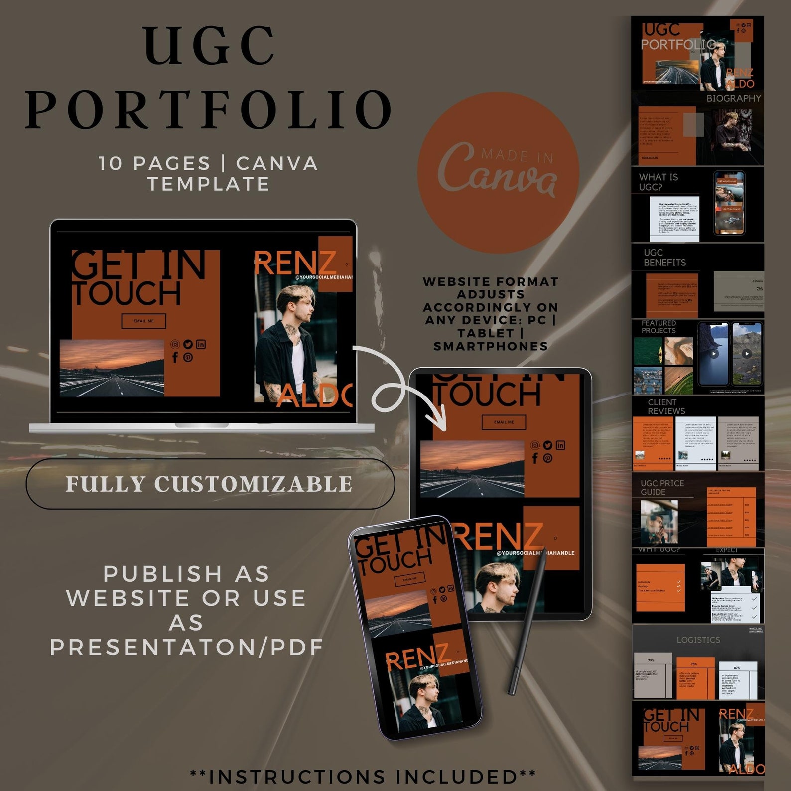 UGC Portfolio, UGC Creator, UGC Canva Website, Ugc Media Kit, Ugc ...