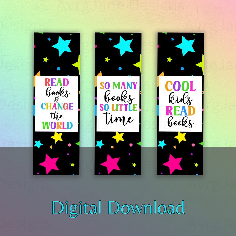 Set of 6 Reader Bookmarks for Kids, Motivational Bookmarks, Make ...