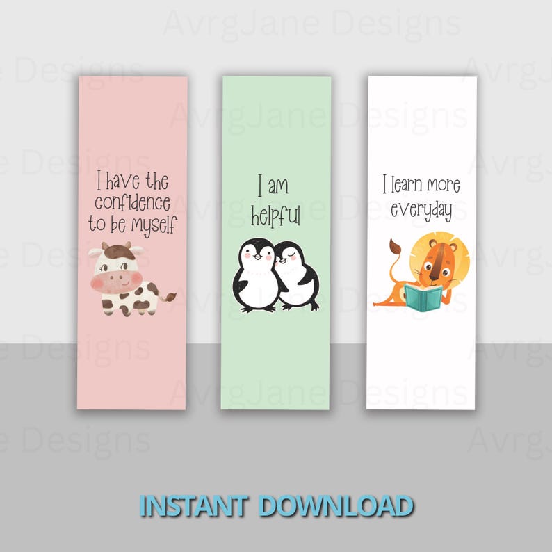 Set of 6 Motivational Bookmarks for Kids-set 3, Make Reading Fun, Kids ...