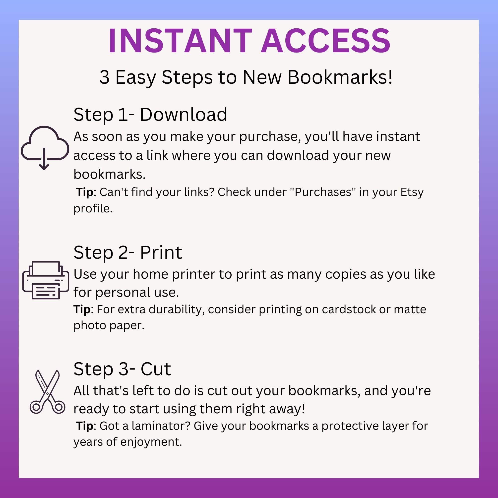 Set of 6 Digital Bookmarks for Kids, Fun Rainbow Unicorn - Etsy