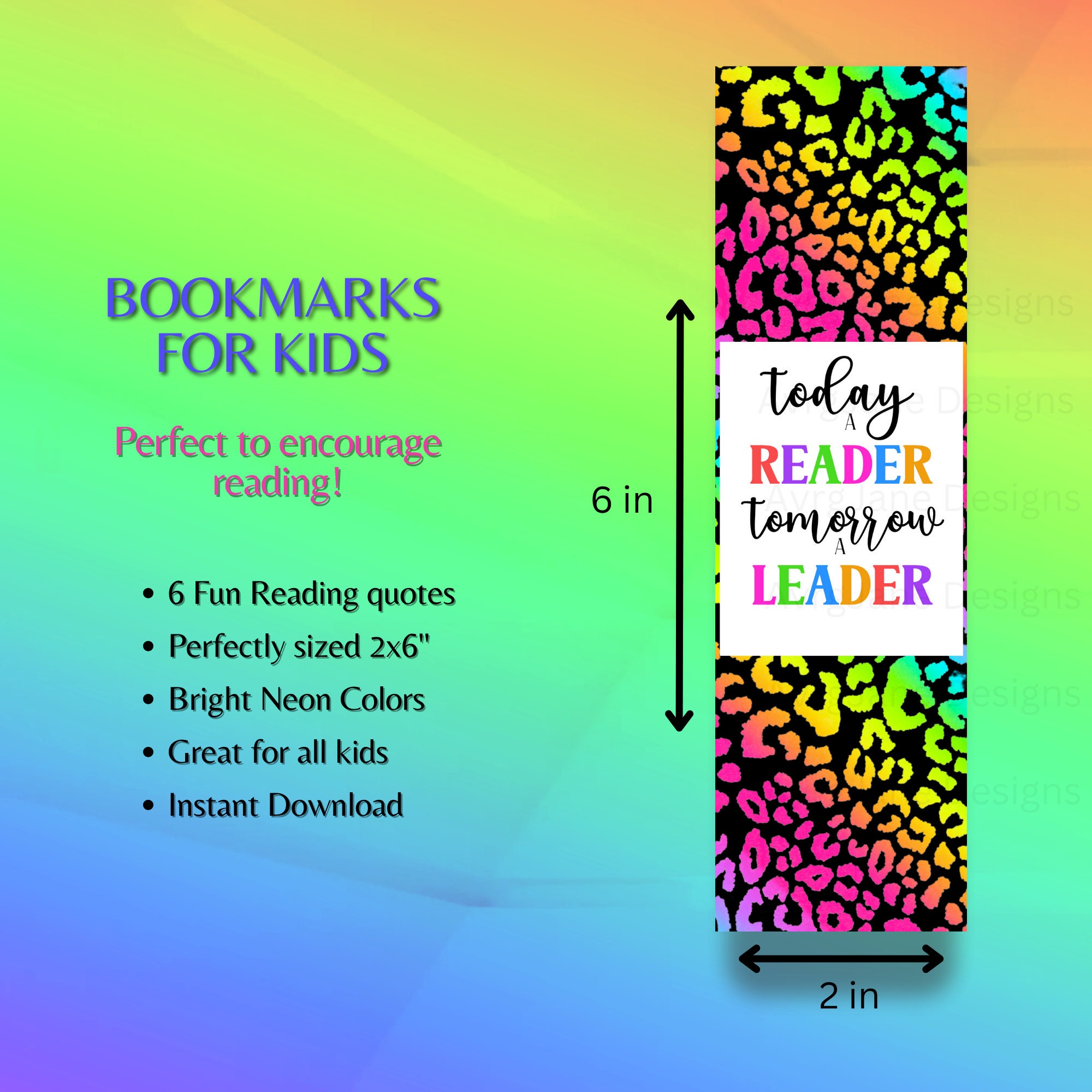 Set of 6 Reader Bookmarks for Kids, Make Reading Fun Kids Bookmarks ...