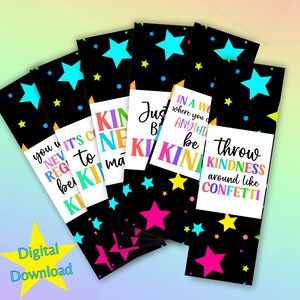Set of 6 Kindness Bookmarks for Kids, Motivational Bookmarks, Make ...