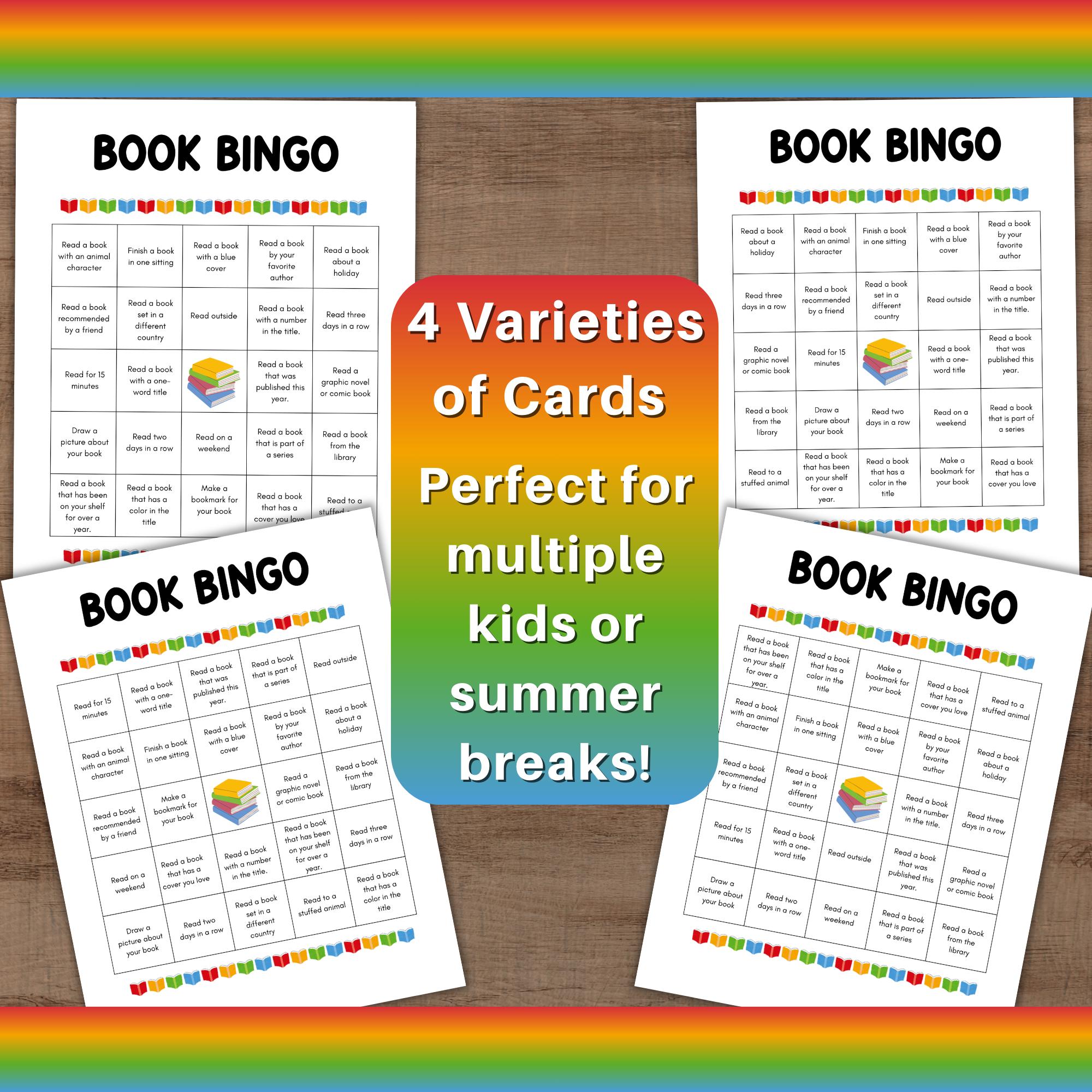 Kids Reading Bingo, Printable Reading Challenge for Ages 6–8, Fun ...