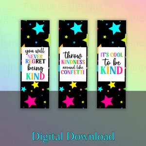 Set of 6 Kindness Bookmarks for Kids, Motivational Bookmarks, Make ...