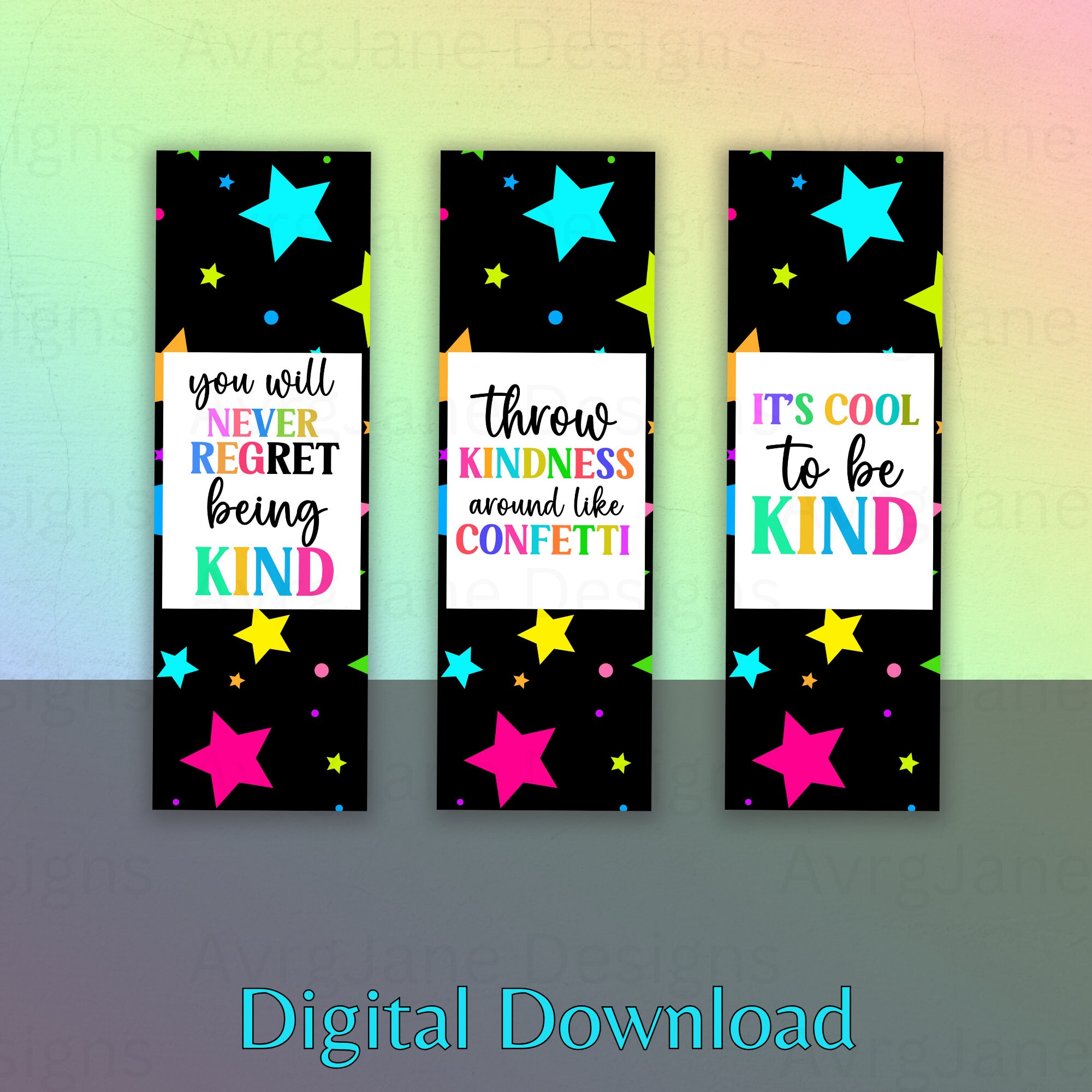 Set of 6 Kindness Bookmarks for Kids, Motivational Bookmarks, Make ...