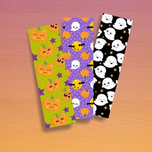 Set of 6 Cute Halloween Themed Bookmarks for Kids and Adults, Make ...