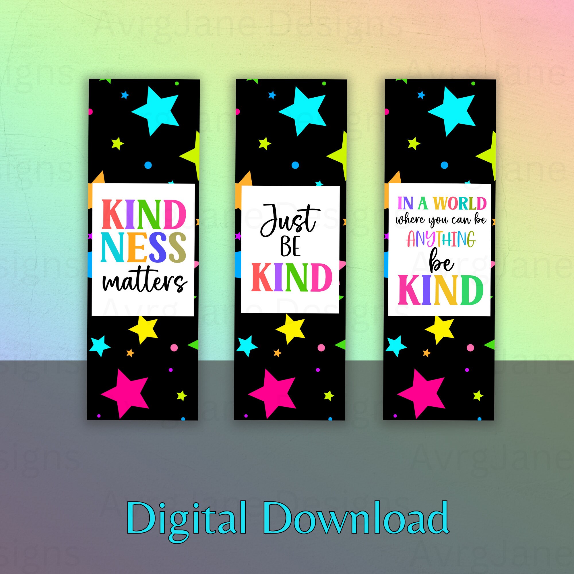 Set of 6 Kindness Bookmarks for Kids, Motivational Bookmarks, Make ...