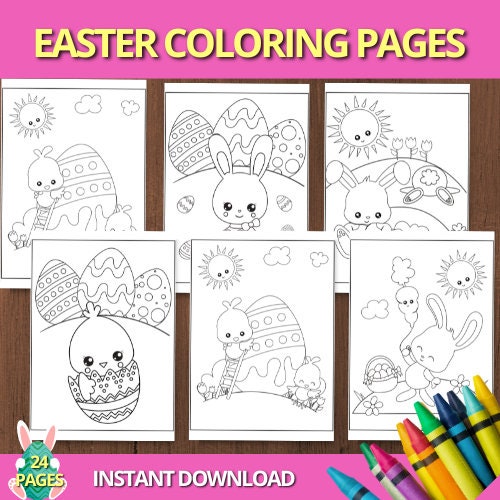 Cute Easter Coloring Pages, Coloring Pages for Kids, Easter Printable ...