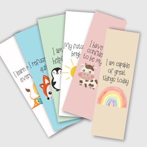 Set of 6 Motivational Bookmarks for Kids-set 3, Make Reading Fun, Kids ...
