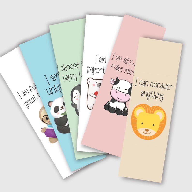 Set of 6 Motivational Bookmarks for Kids-set 1, Make Reading Fun, Kids ...