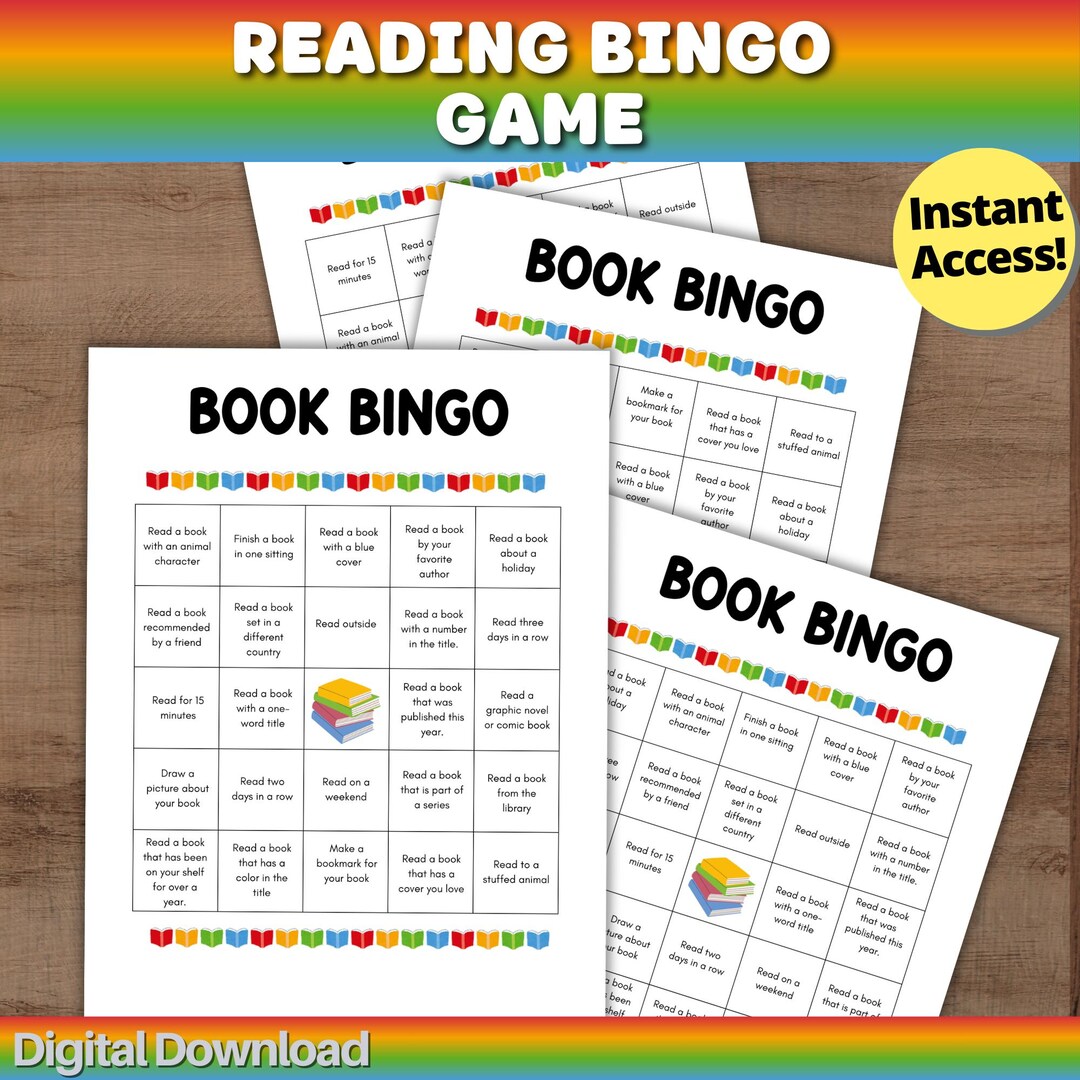 Kids Reading Bingo, Printable Reading Challenge for Ages 6–8, Fun ...