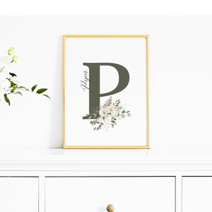 Custom Initial Print, Name Printable, Personalized Name Print ...