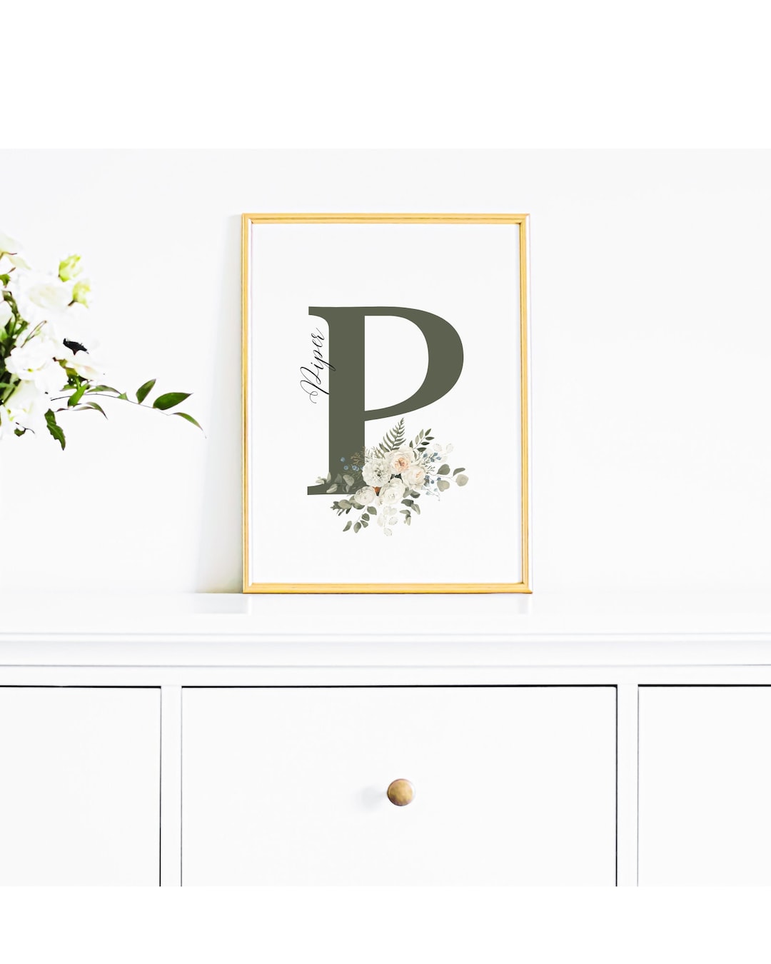 Custom Initial Print, Name Printable, Personalized Name Print ...