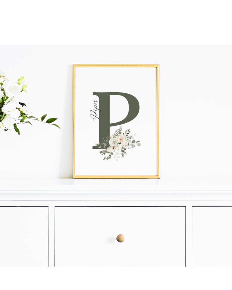 Custom Initial Print, Name Printable, Personalized Name Print ...