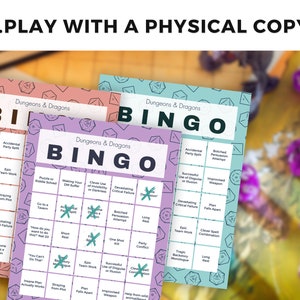 Dungeons and Dragons Bingo | Printable Instant Download Game | DND ...